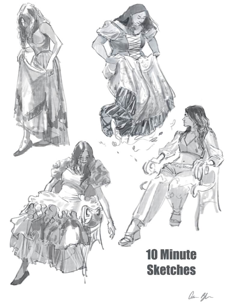 Drawing & Painting Costumed Figures - How to Draw Folds and Clothing