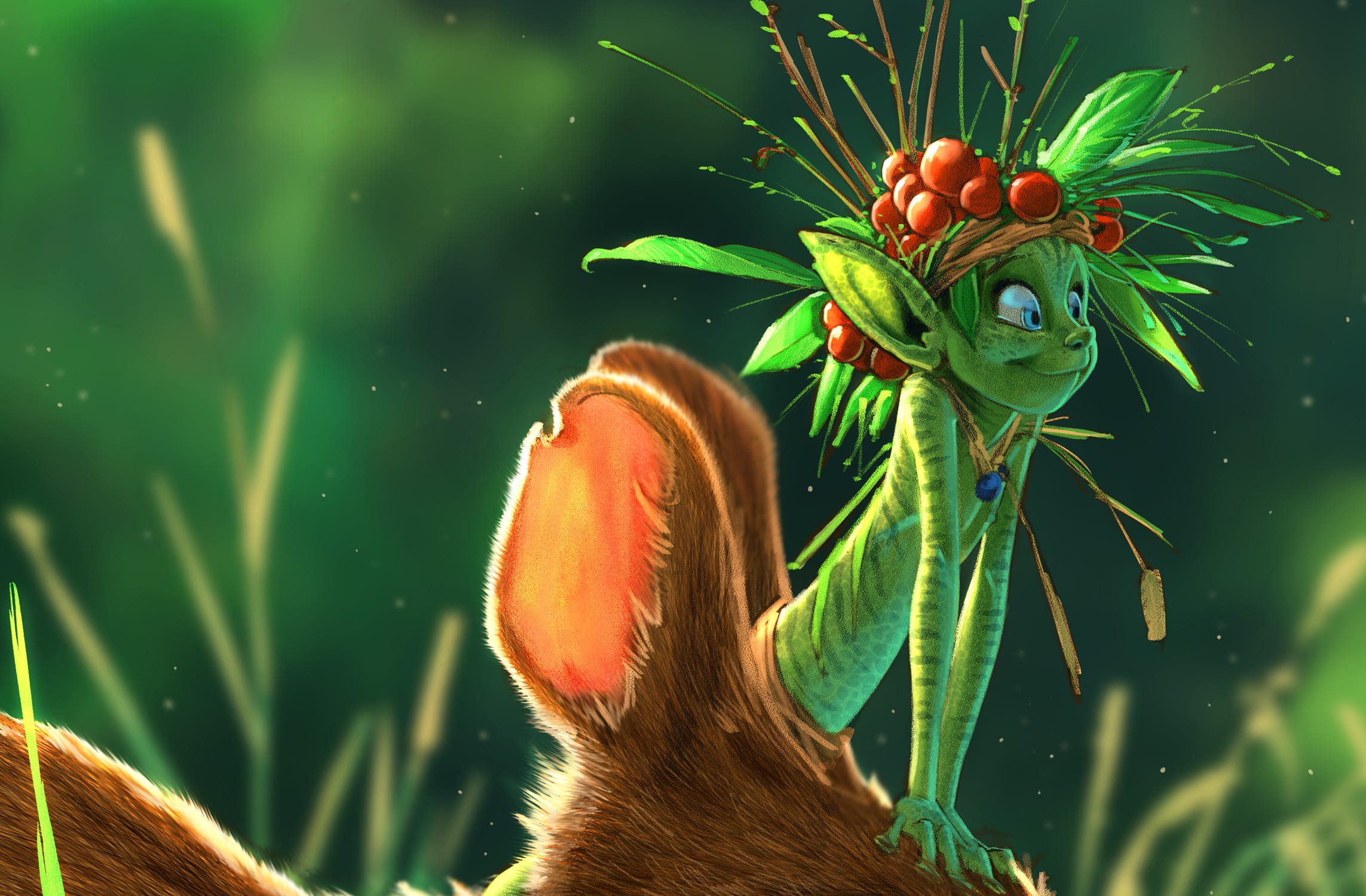 "Elf & Bunny" Print - The Art of Aaron Blaise