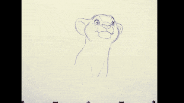 Nala Expression Demo (Set of 3 Drawings) - The Art of Aaron Blaise