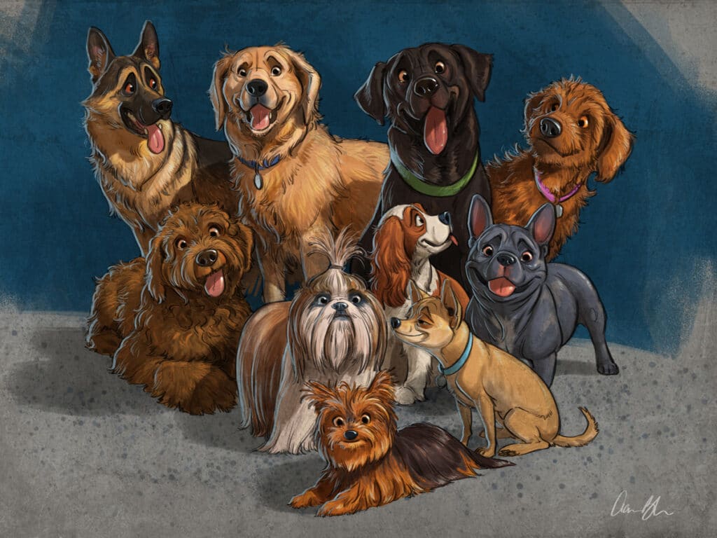 "Top 10 Dog Breeds" Puzzle (345 Pieces) - The Art of Aaron Blaise