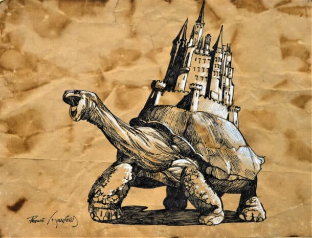 Traveling Kingdom (Pen & Ink) - The Art of Aaron Blaise