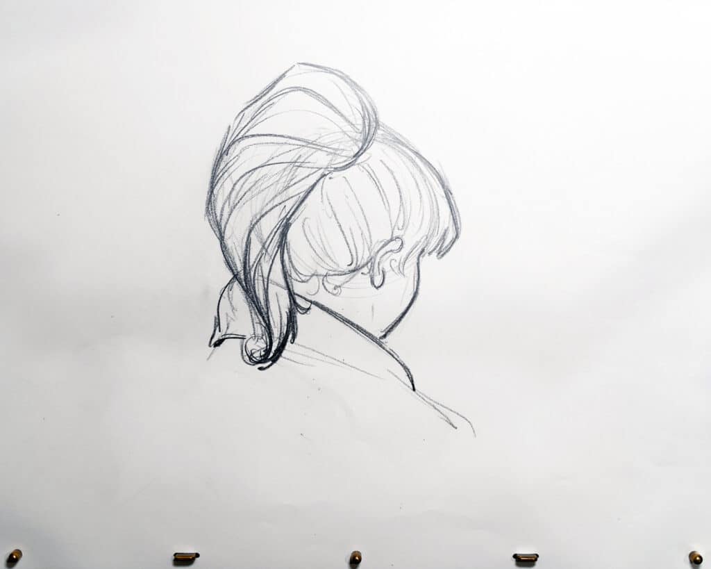 "Girl Turns Her Head" Animation (Set of 7 Drawings) - The Art of Aaron ...