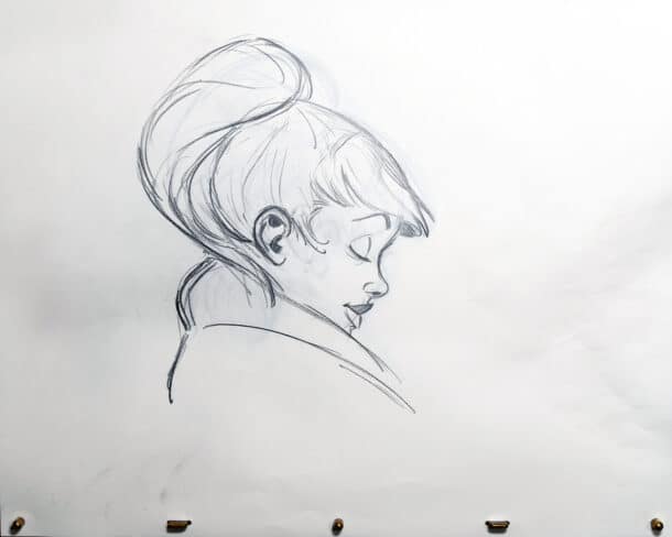 "Girl Turns Her Head" Animation (Set of 7 Drawings) - The Art of Aaron ...