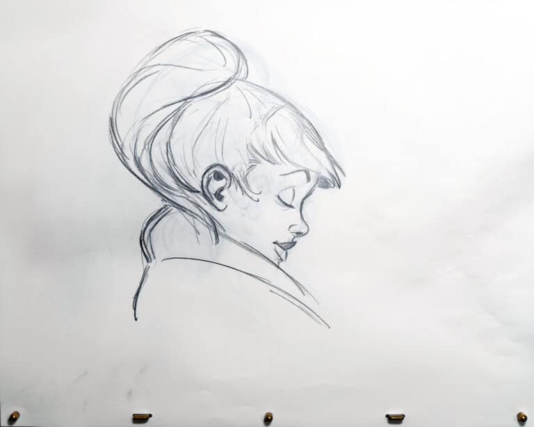 "Girl Turns Her Head" Animation (Set of 7 Drawings) - The Art of Aaron ...