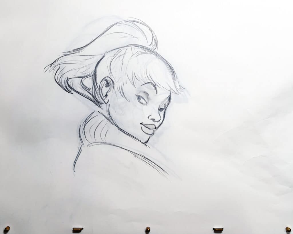 "Girl Turns Her Head" Animation (Set of 7 Drawings) - The Art of Aaron ...