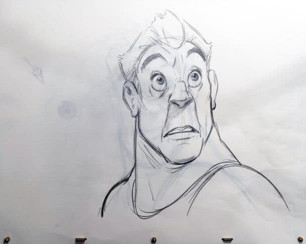 "Guy Turns Head" Animation (Set of 6 Drawings) - The Art of Aaron Blaise