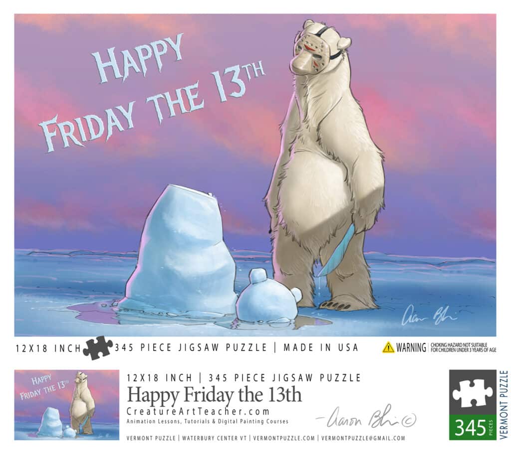 "Friday the 13th Snow Bear" Limited Edition Puzzle (345 Pieces) - The ...