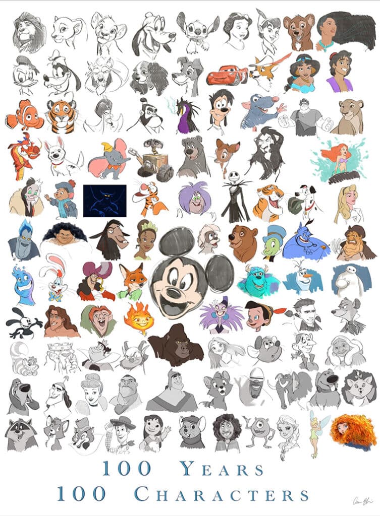 "100 Years 100 Characters" Signed & Numbered Print (Limit 100) - The ...