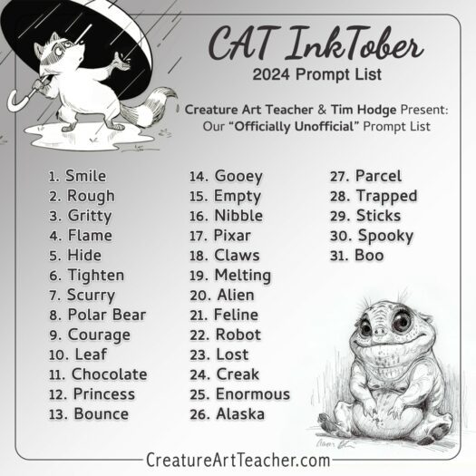 Unofficial Inktober Prompt List - The Art of Aaron Blaise