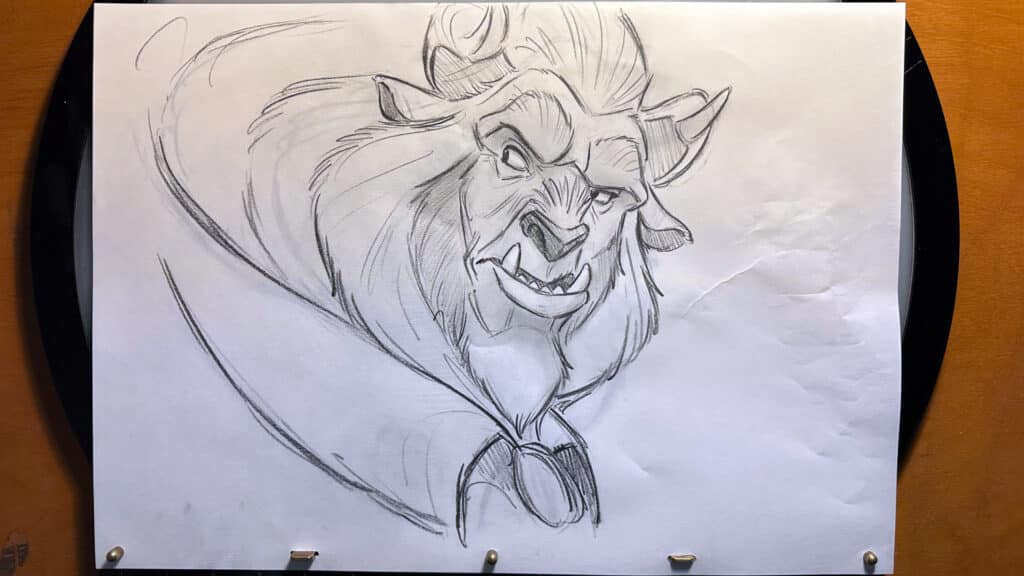 "Beast Looking" Original Drawing by Aaron Blaise - The Art of Aaron Blaise