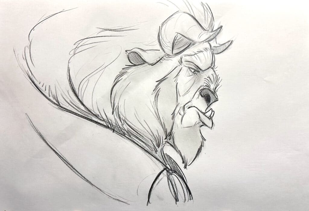 "Beast in Profile" Original Drawing by Aaron Blaise - The Art of Aaron ...