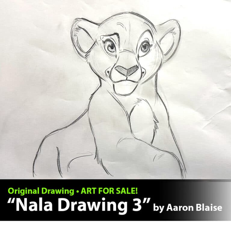 "Nala Drawing 3" Original Drawing by Aaron Blaise - The Art of Aaron Blaise
