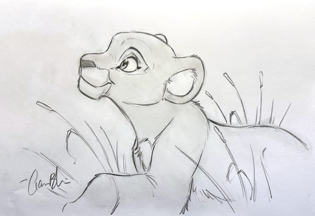 "Nala on the Move" Original Drawing by Aaron Blaise - The Art of Aaron ...
