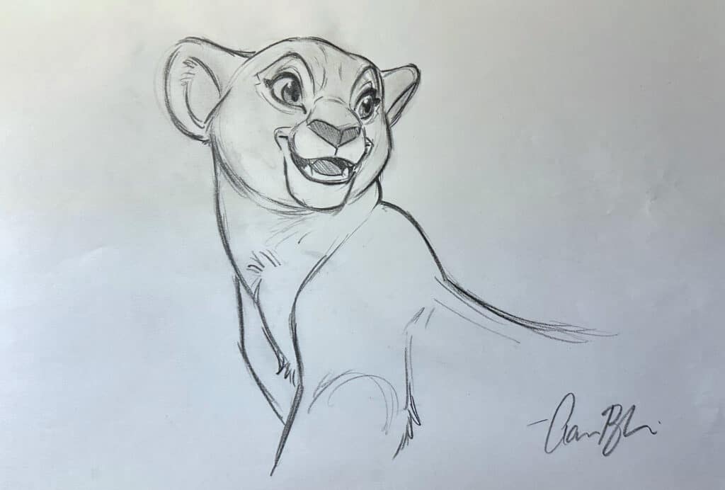 "Nala LIVE #1" Original Drawing by Aaron Blaise - The Art of Aaron Blaise