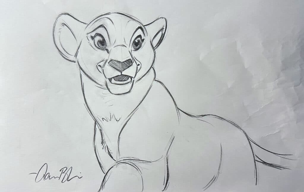 "Nala LIVE #2" Original Drawing by Aaron Blaise - The Art of Aaron Blaise