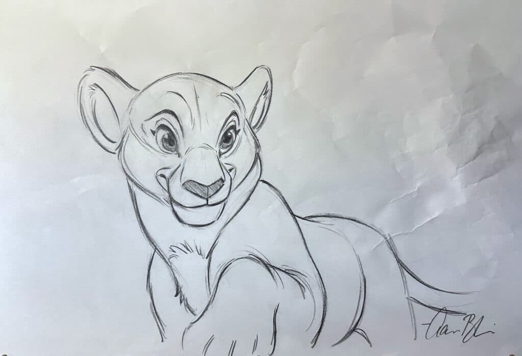 "Nala LIVE #3" Original Drawing by Aaron Blaise - The Art of Aaron Blaise