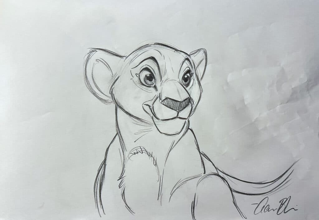 "Nala LIVE #4" Original Drawing by Aaron Blaise - The Art of Aaron Blaise