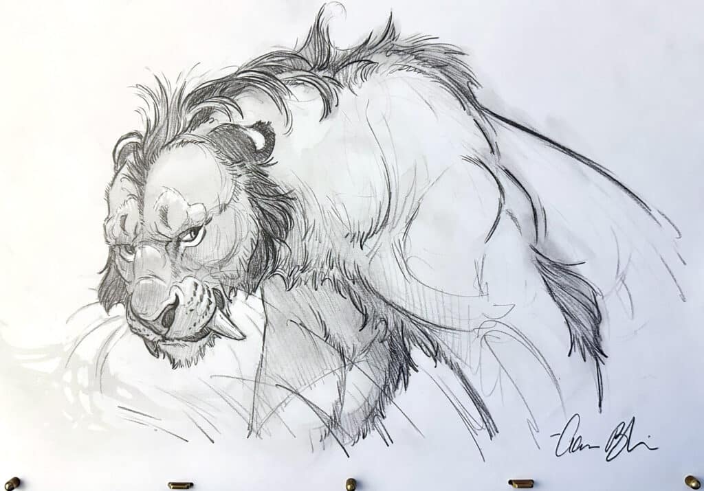 "Sabertooth" Original Drawing by Aaron Blaise - The Art of Aaron Blaise