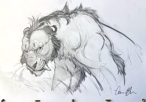 "Sabertooth" Original Drawing by Aaron Blaise - The Art of Aaron Blaise