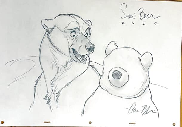 "Snow Bear: Best Buds" Original Drawing by Aaron Blaise - The Art of Aaron Blaise