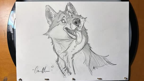 "Wolf" Original Drawing by Aaron Blaise - The Art of Aaron Blaise