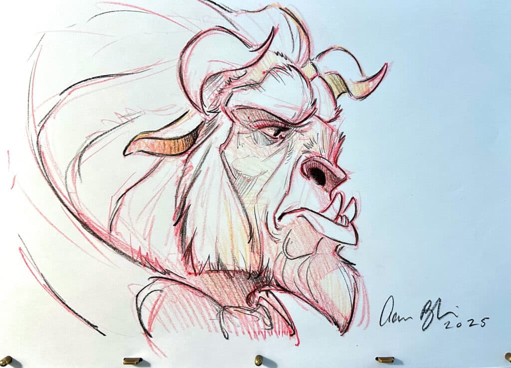 "Beast Mixed Media" Original Drawing by Aaron Blaise - The Art of Aaron ...