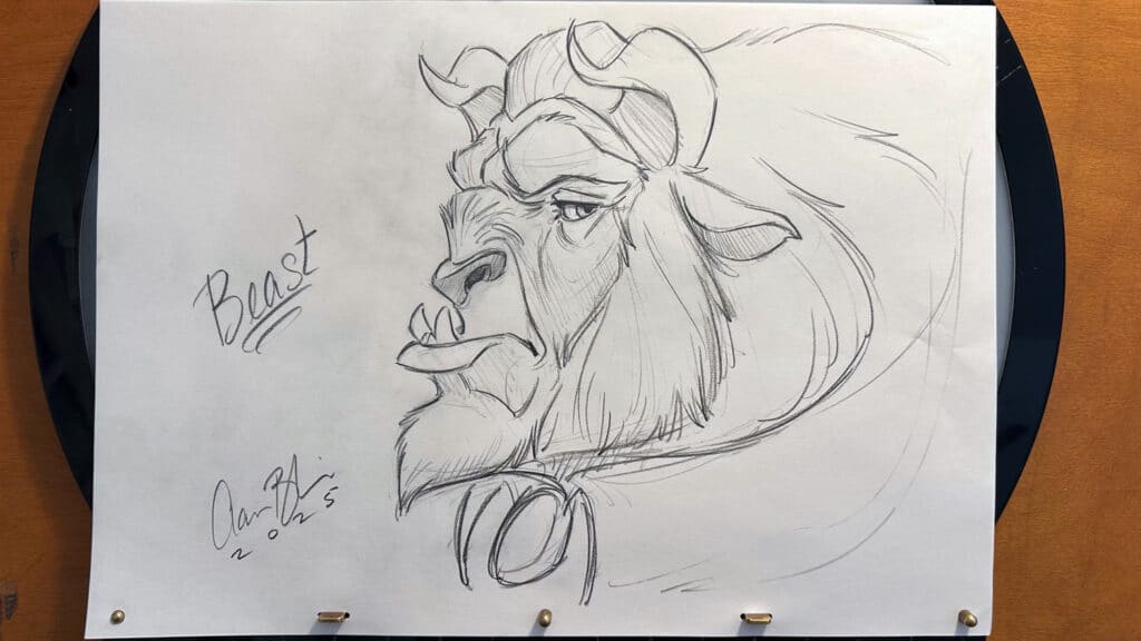 "The Beast in Profile" Original Drawing by Aaron Blaise - The Art of ...