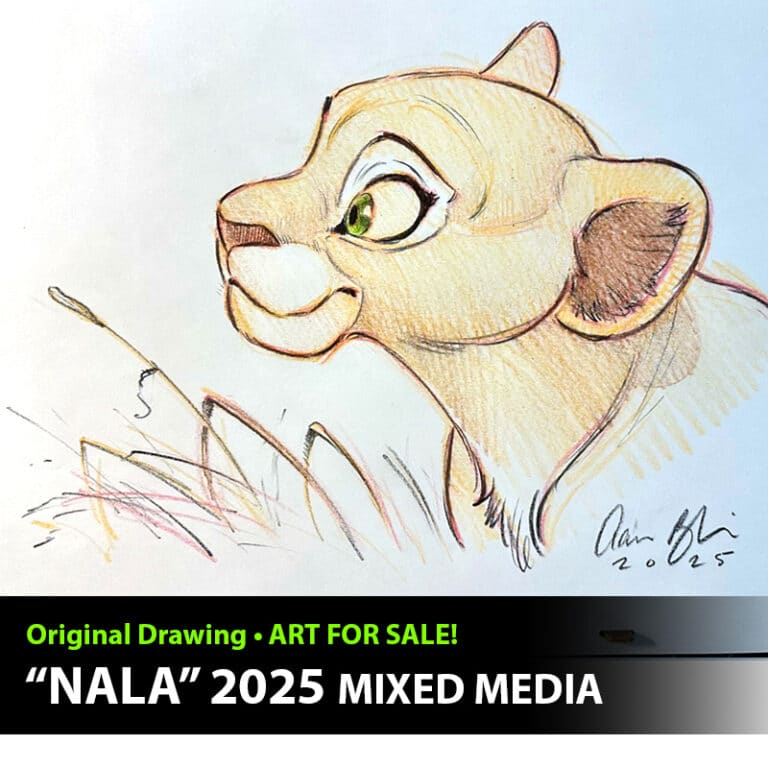 "Nala Mixed Media" Original Drawing by Aaron Blaise - The Art of Aaron ...