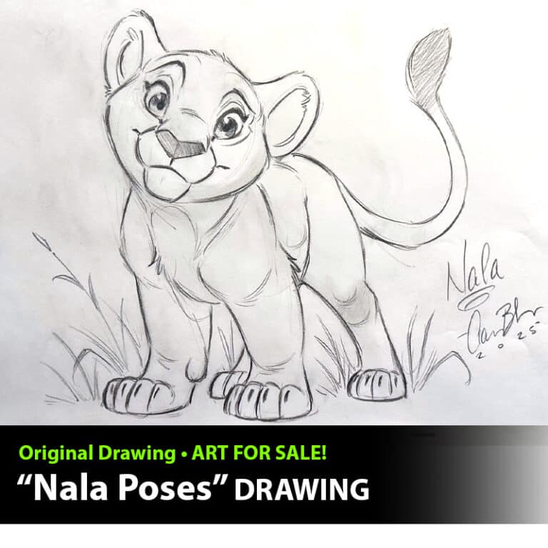 "Nala Poses" Original Drawing by Aaron Blaise - The Art of Aaron Blaise
