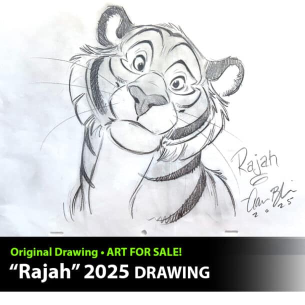 "Rajah 2025" Original Drawing by Aaron Blaise - The Art of Aaron Blaise