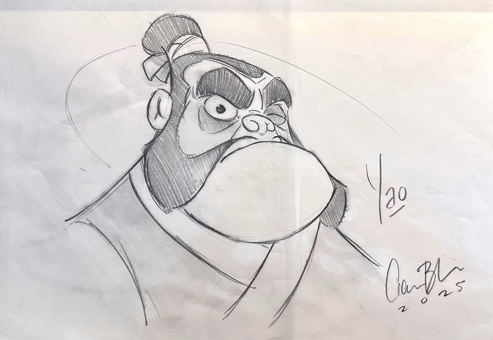 "Yao Portrait" Original Drawing by Aaron Blaise - The Art of Aaron Blaise