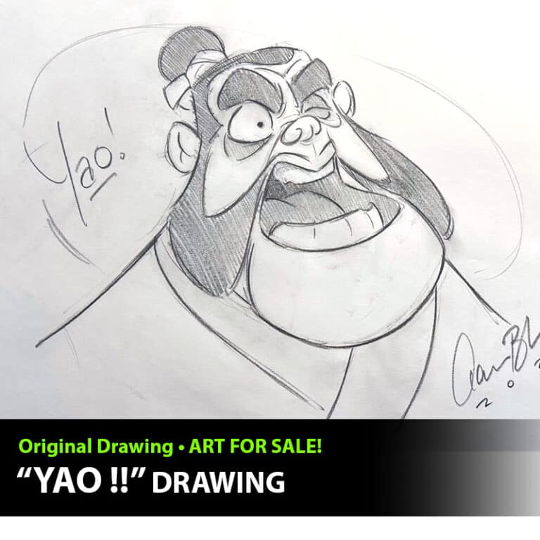 "Yao!" Original Drawing by Aaron Blaise - The Art of Aaron Blaise