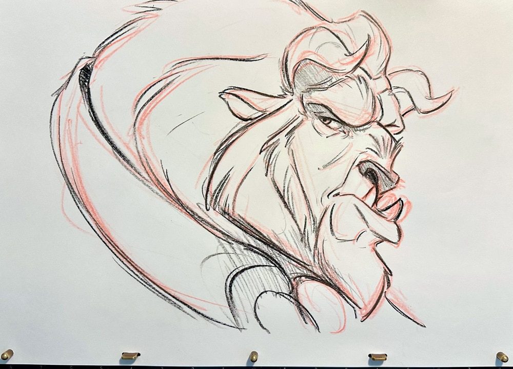 "Beast Animation Demo 1 of 2" Mixed Media Drawing - The Art of Aaron Blaise