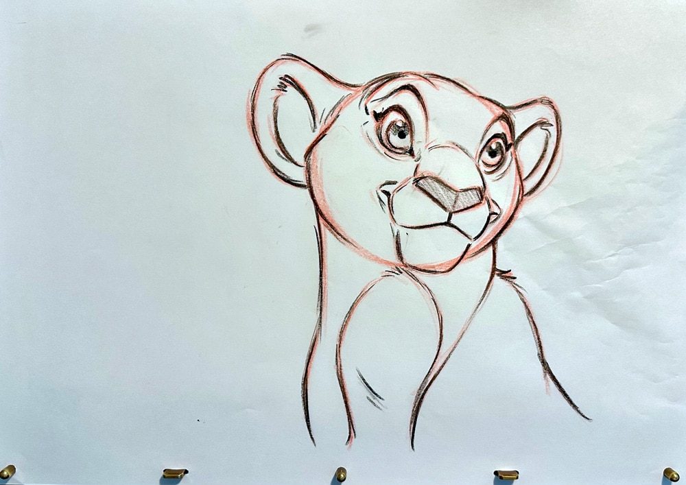 "Nala Animation Drawing #5" Mixed Media Drawing - The Art of Aaron Blaise