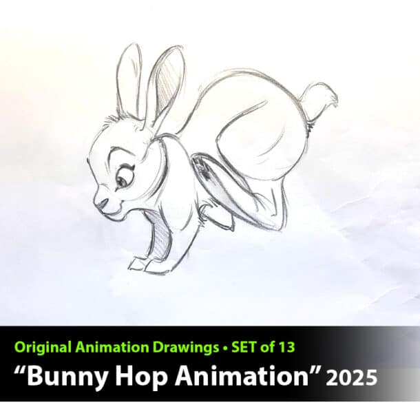 "Bunny Hop" Animation Drawings by Aaron Blaise - (Set of 12 Drawings ...