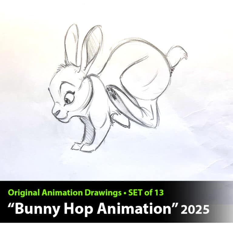 "Bunny Hop" Animation Drawings by Aaron Blaise - (Set of 12 Drawings ...