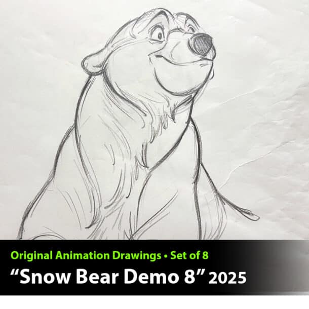 "Snow Bear Demo 8" Animation Demo by Aaron Blaise - (Set of 8 Drawings ...