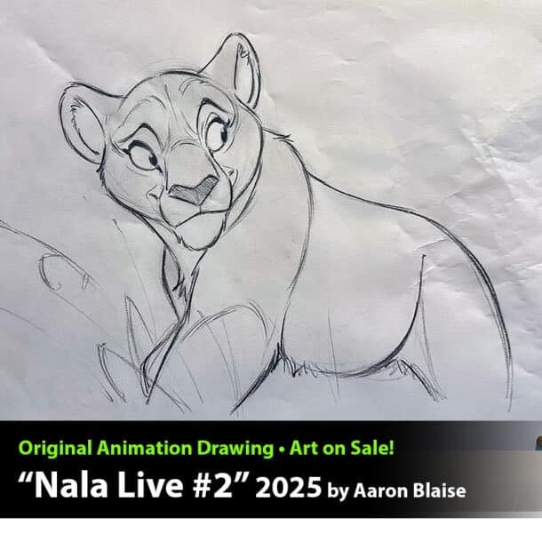 "Nala Live 2025 #2" Original Drawing - The Art of Aaron Blaise
