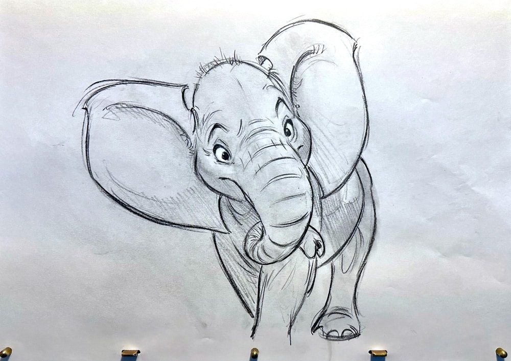 "Elephant Live #1" Original Drawing - The Art of Aaron Blaise