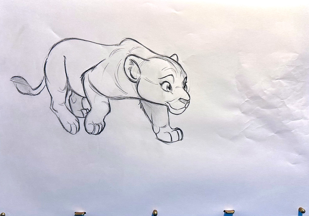 "Nala Live 2025 #2" Original Drawing - The Art of Aaron Blaise
