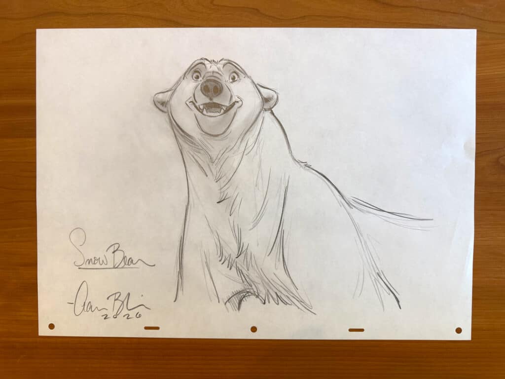 "Glen: Snow Bear Drawing" 2026 - The Art of Aaron Blaise
